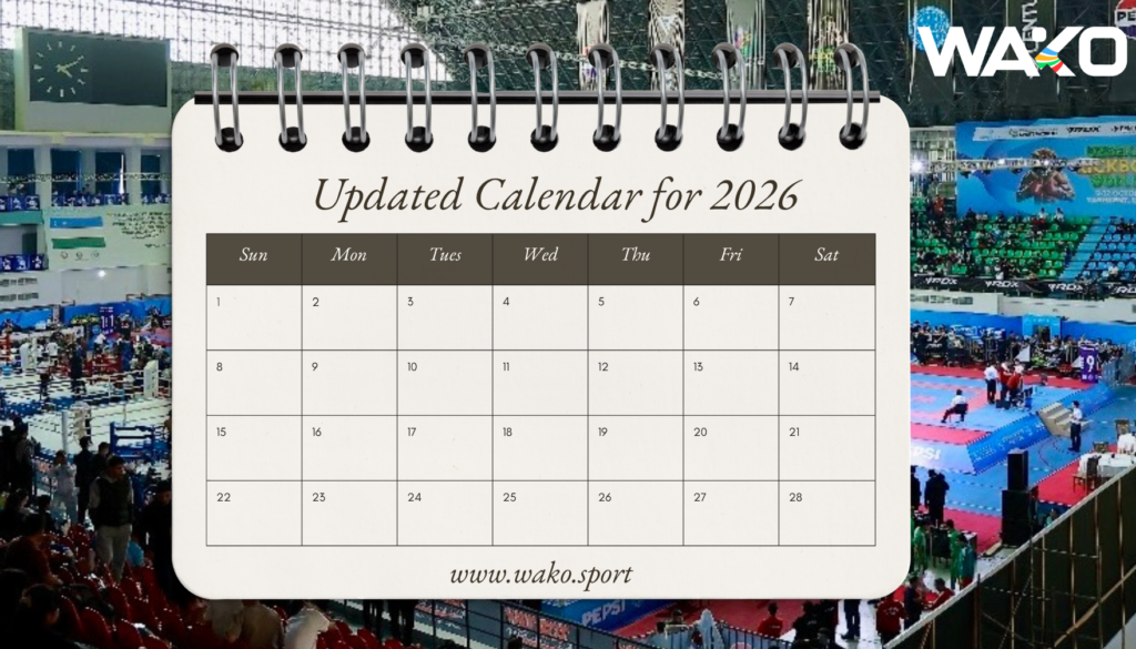 Updated Calendar of the events in 2026 - WAKO Europe